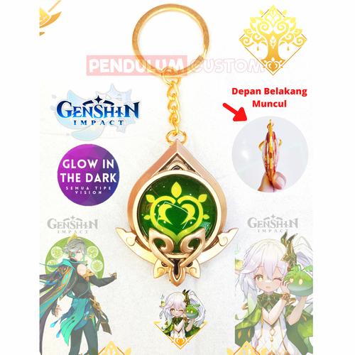 Promo Gantungan kunci Vision Genshin Impact DENDRO SUMERU METAL PREMIUM ...