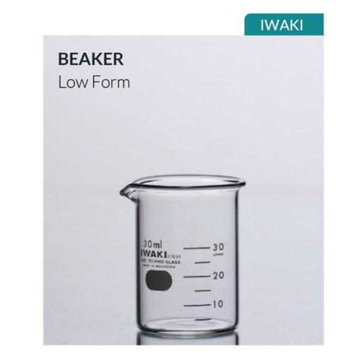 Jual BEAKER GLASS 20mL Low Form Ø34x45mmx Gelas Kimia IWAKI - Kab ...