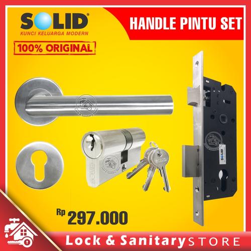 Jual Handle Set SOLID 61.41 US32D + LC SLD 111 WL-40 Gagang Pintu ...