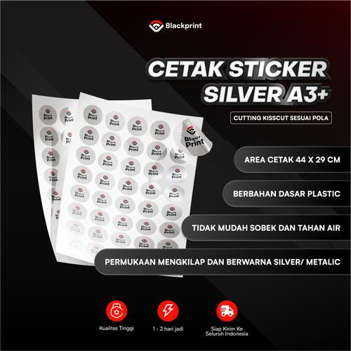Jual Stiker Silver A3+ Custom / Stiker Metalic Doff + Cutting Kiss Cut ...