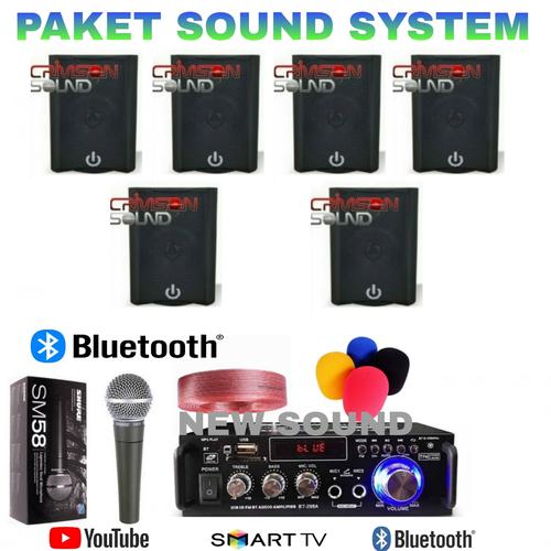 Jual PAKET SOUND SYSTEM INDOOR DAN OUTDOOR 6 SPEAKER 4 INCH CAFE DAN ...