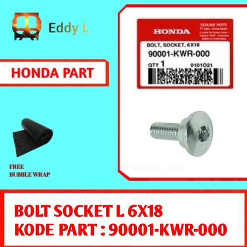 Jual Baut Spakbor Kolong Pcx/Bolt Socket 6x18 PCX|VARIO (90001-KWR-000 ...