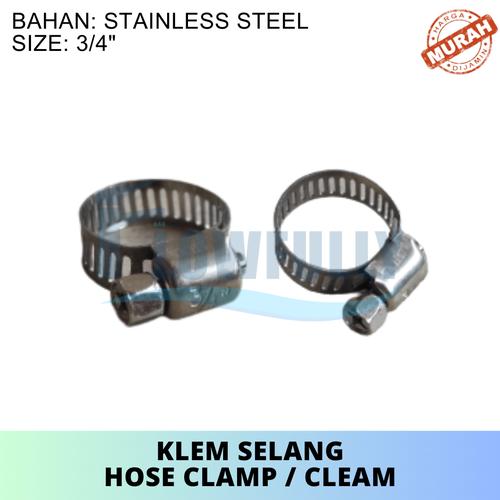 Jual KLEM SELANG STAINLESS STEEL 3/4 INCH BLIMBING CLAMP CLEM AIR GAS ...