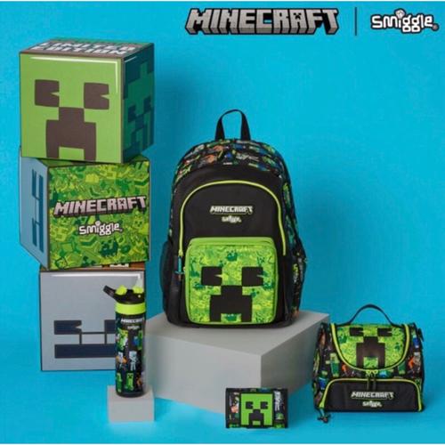 Jual Smiggle Tas Anak Sekolah Minecraft Backpack Luncbag Wallet Botol ...