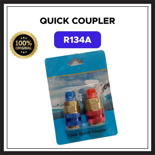 Jual QUICK COUPLER PENTIL ISI FREON AC MOBIL R134a ADAPTOR NEPEL ...