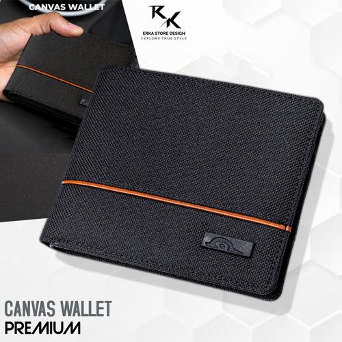 Promo Dompet Pria Cowok Laki Laki Anak Muda Remaja Kain Canvas 2 Ruang ...