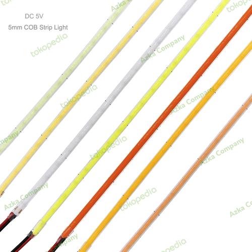 Jual COB led strip 5v lebar 5mm per 50cm - Putih - Kab. Bandung - Azka ...