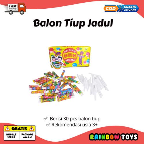 Jual Balon Tiup Sedotan Mainan Anak Ballon Jadul 100 Pcs - Box 30 pcs ...