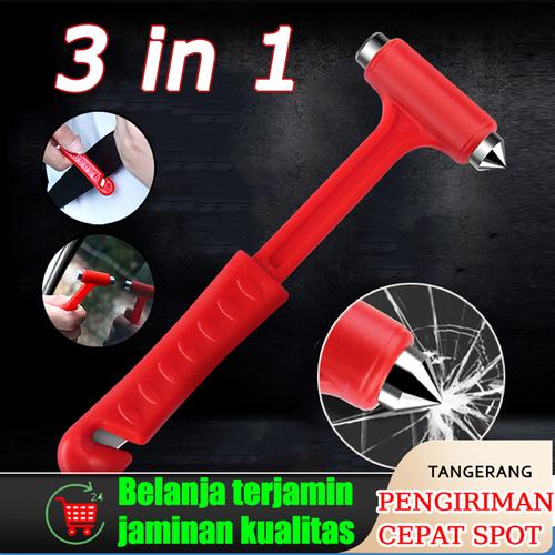 Jual Alat Bantu Pecah Kaca Palu Alat Bantu Darurat Mobil (Palu + Pisau ...