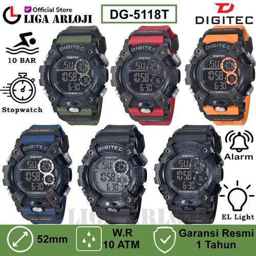 Promo Digitec DG-5118T Jam Tangan Pria Digital Rubber 5118 Original ...