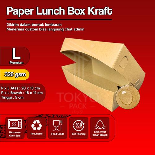 Promo PAPER LUNCH BOX L BAHAN KRAFT/LUNCH BOX PAPER L COKLAT - Kraft L ...