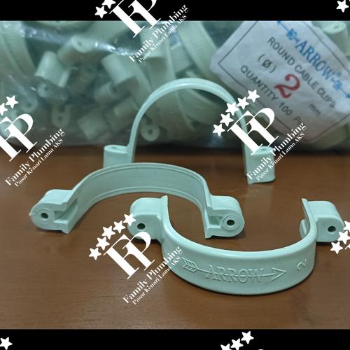 Jual KLEM CLAMP CLEM ARROW PVC PRALON TEMBOK PLASTIK 2" 2 INCH 2 HIJAU ...