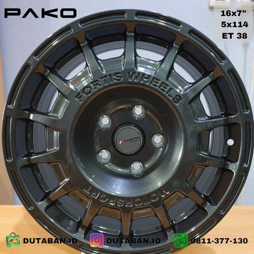 Jual Velg Mobil Rally R16 16x7" 5x114 ET 38 Pako Hyper Dark Innova XL7 ...