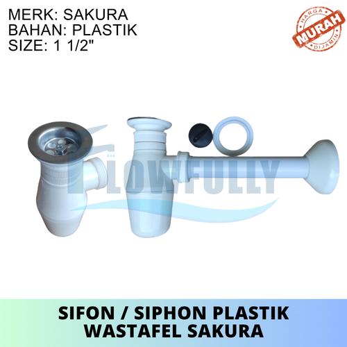 Jual AFUR SIFON BOTOL PLASTIK WASTAFEL 1 1/4 SAKURA SIPHON PEMBUANGAN ...