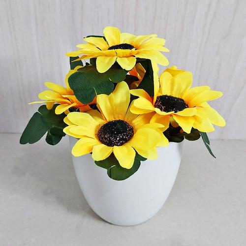 Promo Tanaman Hias Vas Bunga Matahari Plastik Artificial Dekorasi ...