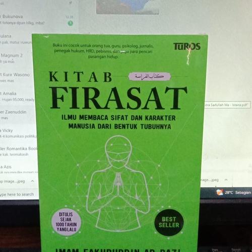 Jual Kitab Firasat: Ilmu Membaca Sifat dan Karakter Orang Dari Bentuk Tubuh - Kab. Bantul ...