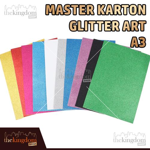 Jual Master Karton Glitter Art A3 Kertas Paper Sparkle - Hitam ...