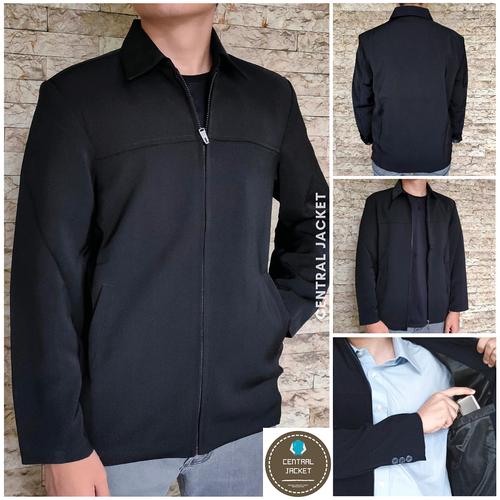 Jual JAKET FORMAL SEMI JAS PRIA - JASKET KANTOR - BLAZER SEMI JAS HITAM ...