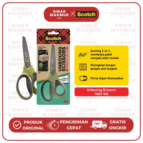 Jual Gunting/Precision Unboxing Scissors Hijau 1487NS Scotch 3M (PCS ...