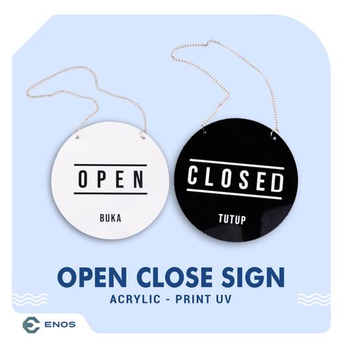 Jual Open Close Akrilik Sign Buka Tutup Sign System - Hitam, 20 cm ...
