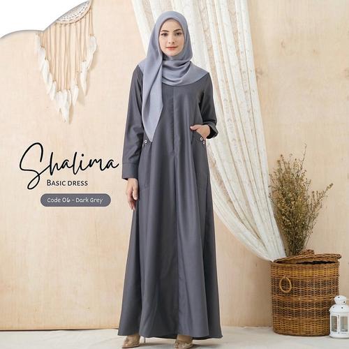 Jual gamis wanita premium dress shalima bahan katun toyobo fodu ...