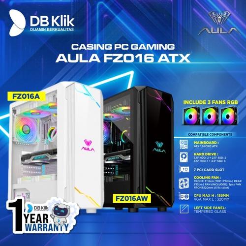 Promo Casing PC Gaming Aula FZ016 ATX include 3 fan - FZ016AW - FZ016A ...