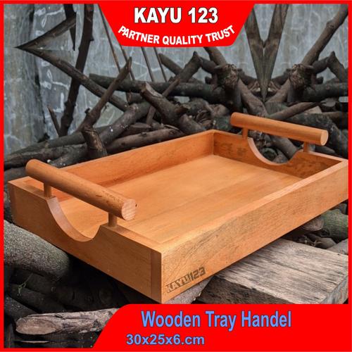 Jual Wooden tray /Nampan kayu /Serving tray Handel 30x25x6.cm - 40x25x6 ...