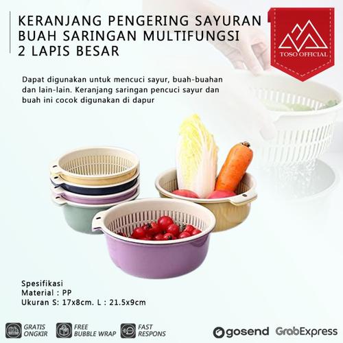 Jual KERANJANG PENGERING SAYURAN BUAH SARINGAN MULTIFUNGSI 2 LAPIS BESAR - Jakarta Pusat ...