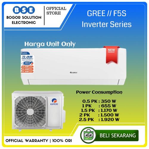 Promo AC GREE 1/2 PK Inverter GWC-05F5S 0.5PK GREE GWC 05 F5S Inverter R32 Cicil 0% 3x - Kota ...