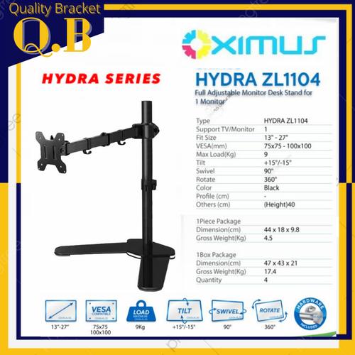 Jual Single Stand Monitor Arm 13 - 27 inch,, Oximus ZL 1104 Original ...