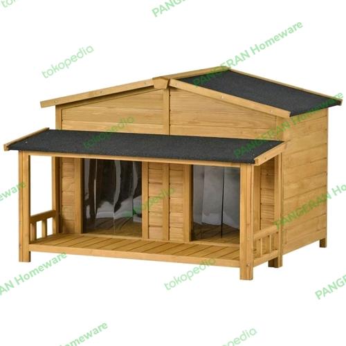 Jual Kandang Anjing Besar Kayu 2 Pintu | Rumah Anjing Mewah | Dog House ...