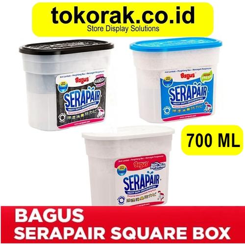 Jual BAGUS SERAPAIR 700 ML SQUARE BOX SERAP AIR CHARCOAL EXTRA FRESH ...