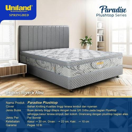 Jual spring bed uniland 180x200 rivera plushtop series full set - Kota ...