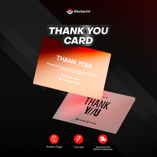 Jual Thank You Card Custom - Kartu Ucapan - Kartu Souvenir - Thankyou card - Art Carton 230, 6 x ...