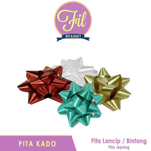 Jual Pita Kado Tempel / Pita Kado Bintang / Ribbon Gift / Pita Bulat ...