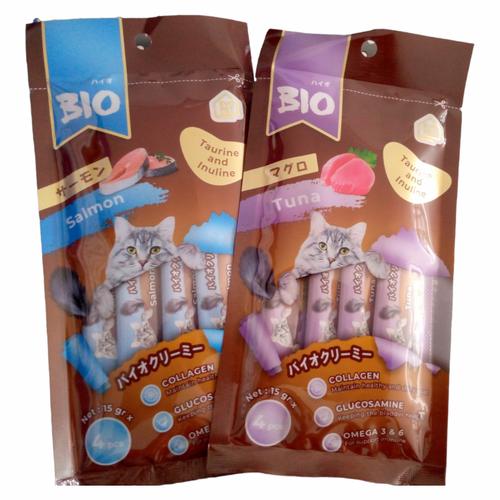Jual Bio creamy / liquid Snack kucing 60gr isi 4 / all varian Rasa ...