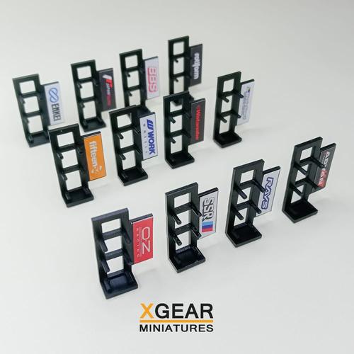 Jual XGEAR TIRE & RIMS DISPLAY RACK 3 TIERS for DIORAMA with DETAILING ...