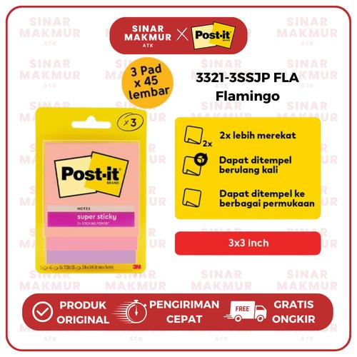 Jual Sticky Notes/Kertas Memo/Kertas Penanda Post It 3M 654 3321-3SS ...