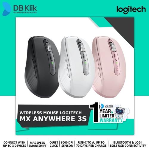 Promo Mouse Logitech MX Anywhere 3S Wireless Bluetooth Silent ...