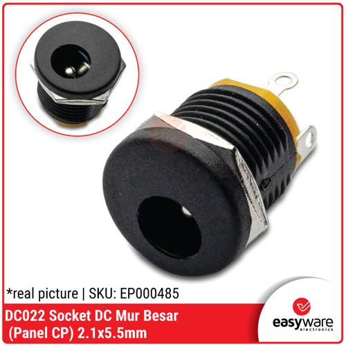 Jual DC-022 Socket DC Mur Besar Panel CP 2.1x5.5mm Jack Power Supply ...