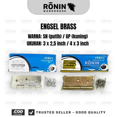 Jual FERZA Engsel GP SN 3 4 5 inch brass kuningan Pintu Jendela Door ...
