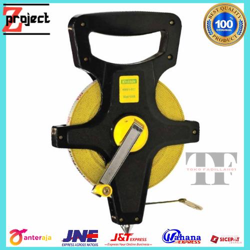 Jual KRISBOW meteran gulung tancap 100 meter measuring tape roll fiber ...