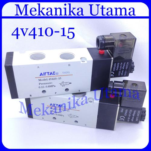 Jual Solenoid Valve Airtac 4V410-15, 220VAC / 24VDC - AC 220V - Jakarta ...