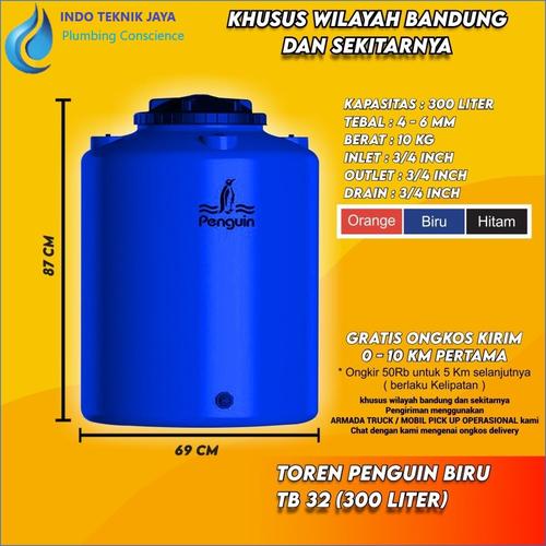 Jual TOREN TANGKI AIR - PENGUIN - TB32 - 300 LITER - BIRU - Kota ...