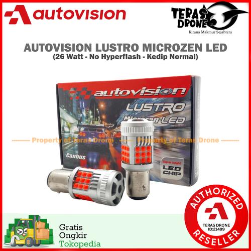 Jual Bohlam LED P21/5W - PY21W BAU15S Autovision Lustro - Lampu Rem - Sein - Lampu Sein ...