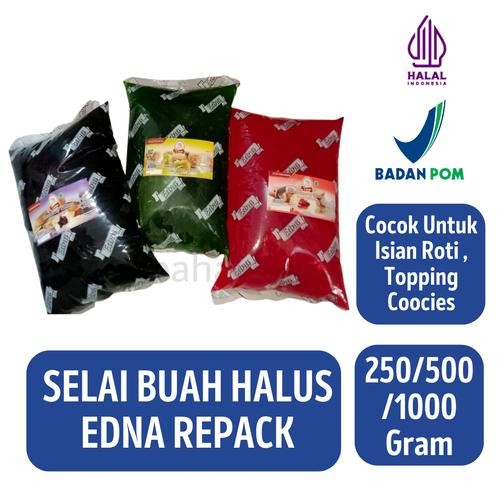 Jual Selai Buah Halus Edna Kemasan Repack - Blueberry, 250 Gram - Kota ...