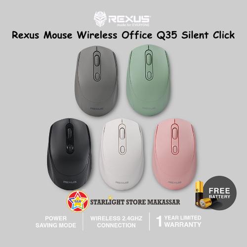 Jual Rexus Mouse Wireless Office Q35 Silent Click - Pink - Kota ...