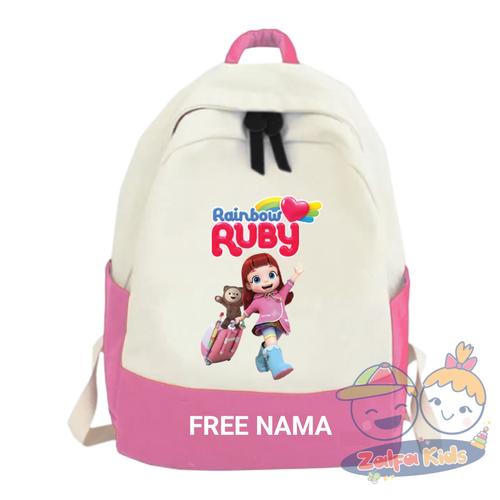 Jual TAS SEKOLAH ANAK TAS RANSEL BACKPACK ANAK RAINBOW RUBY FREE NAMA - TAS POLOS - Kab. Bandung ...