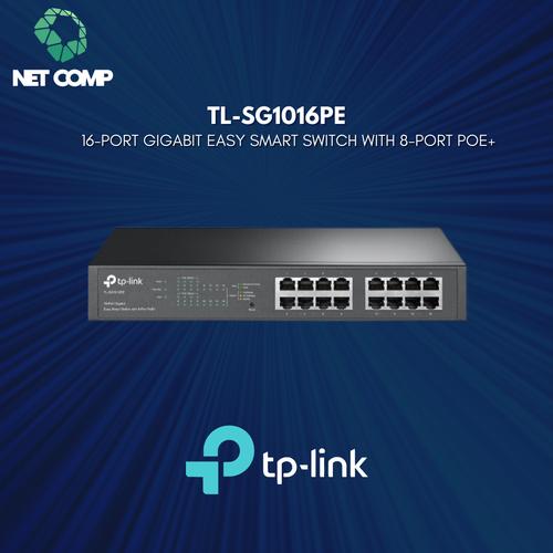 Jual TP-LINK TL-SG1016PE 16-Port Gigabit Easy Smart PoE Switch 8-Port PoE+ - Kota Surabaya ...