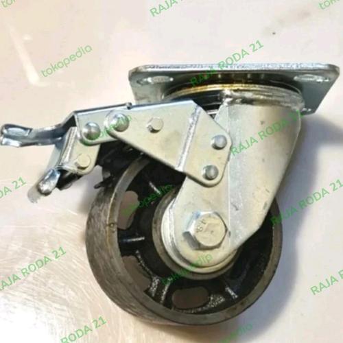 Jual RODA BESI HEAVY DUTY 4"INCH (HIDUP/PUTAR+REM) - Jakarta Barat ...